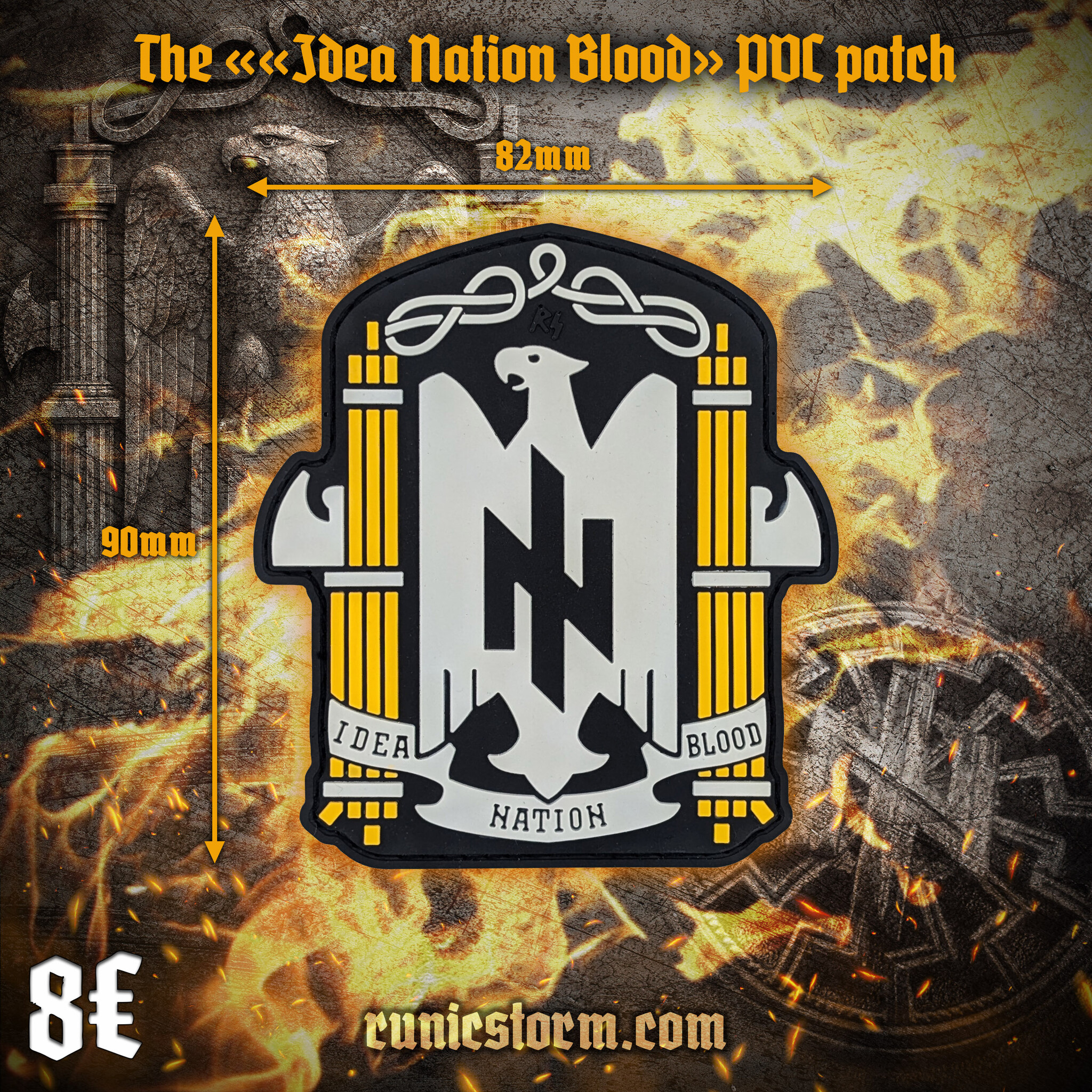 Patches | The «Idea Nation Blood» PVC patch | Runic Storm
